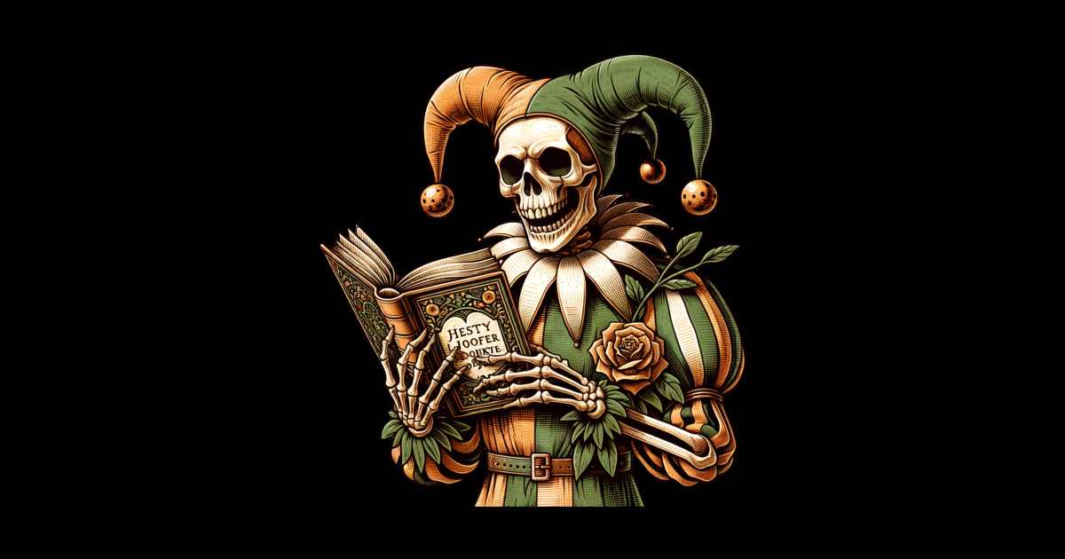 Skeleton Jester - Reading A Book - Jester Skeleton Activity Ace Reading ...