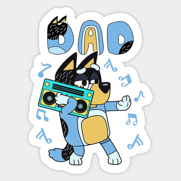 Bluey Dad Dancing Best Dad Ever Vintage Cartoon - Vintage Cartoon ...