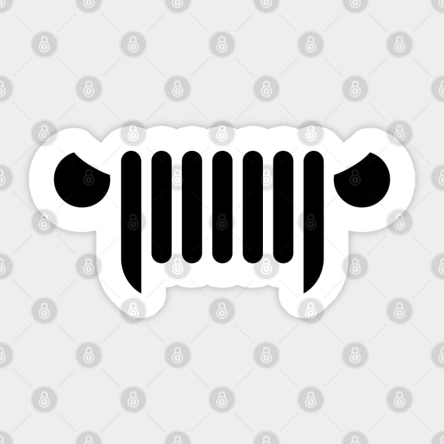 Mean Jeep - Jeep - Sticker | TeePublic