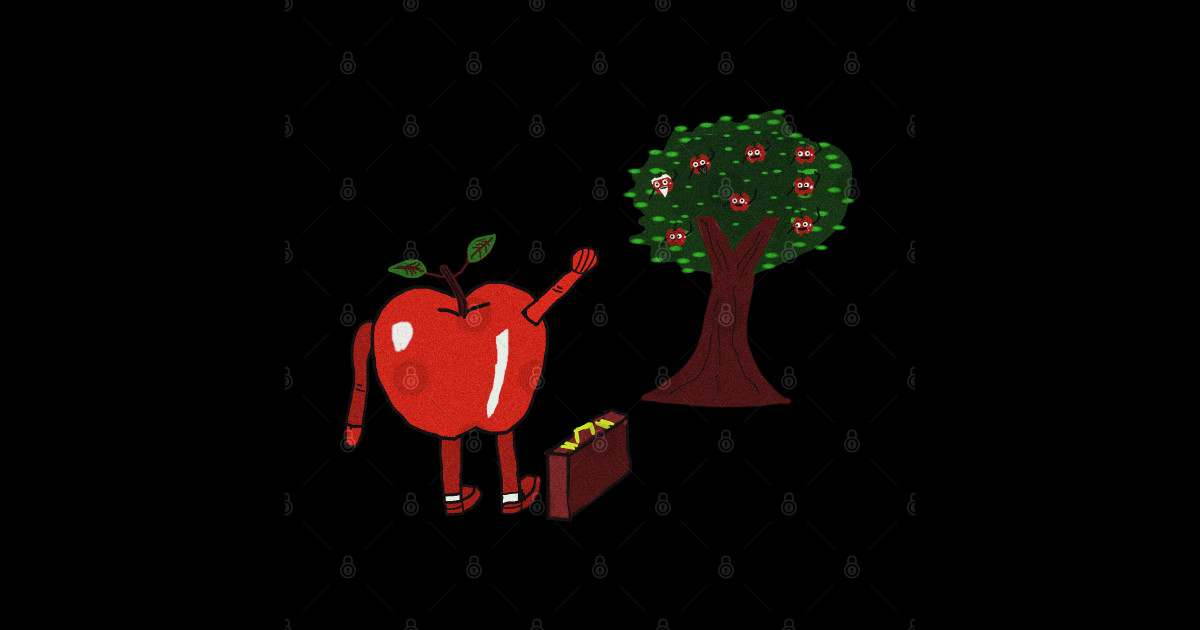 Apple Design Tree - Tree Design - Sticker | TeePublic