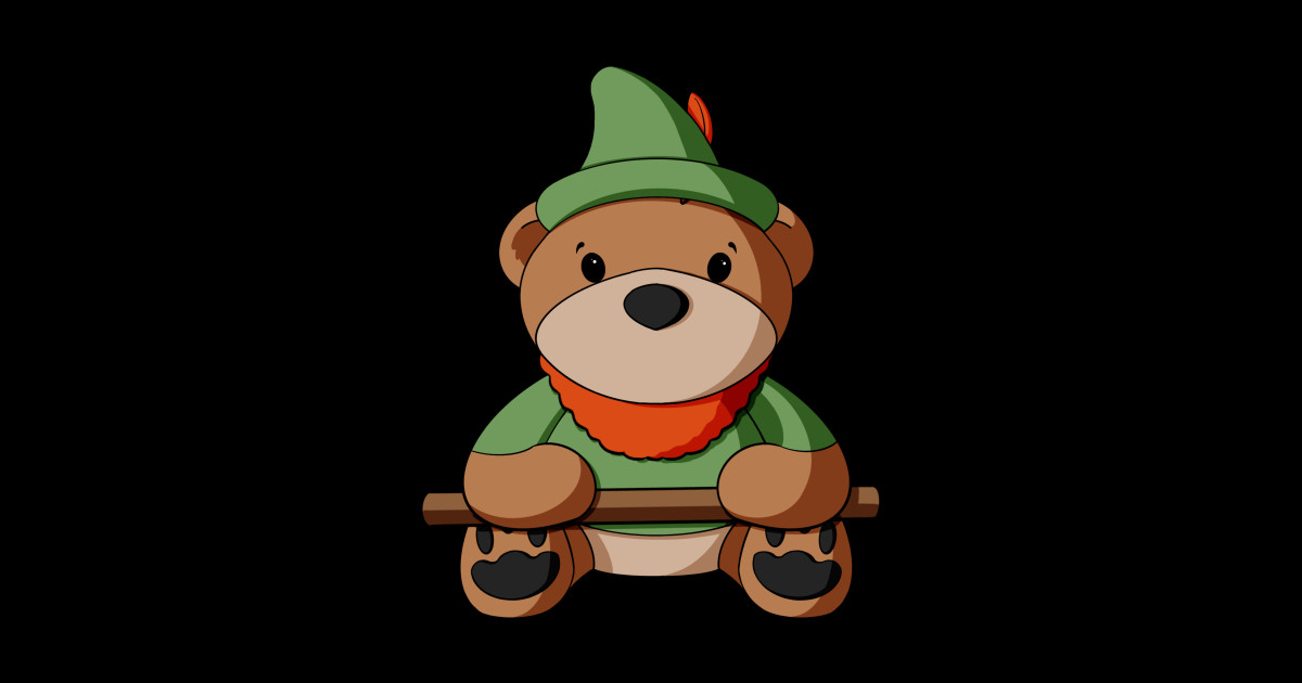 Little John Teddy Bear - Robin Hood - Sticker | TeePublic