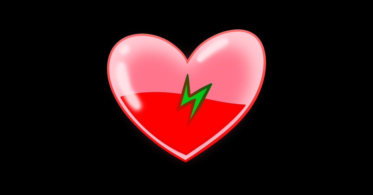 Charging Heart - Charging - Sticker | TeePublic