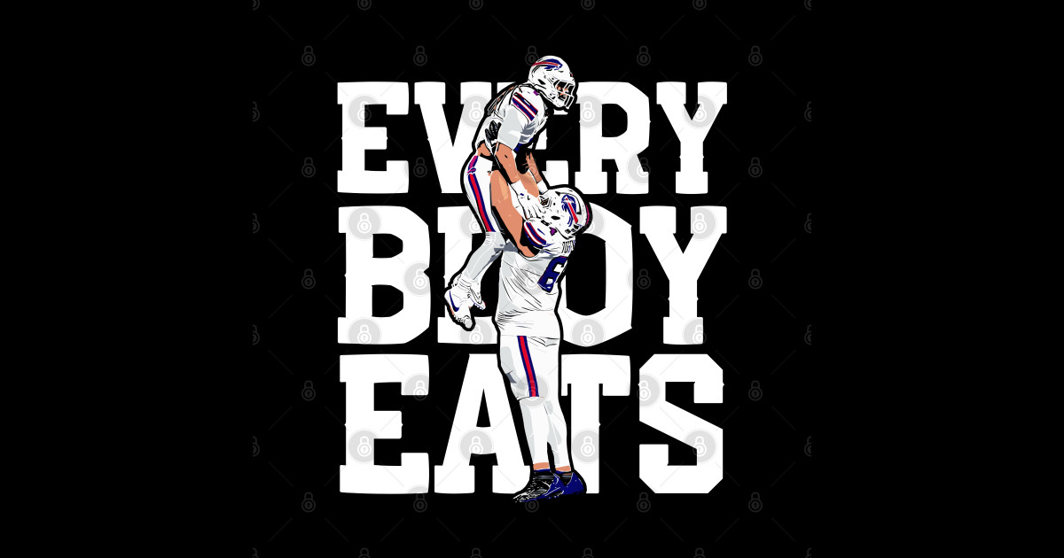 Buffalo Bills James Cook Everybody Eats - Buffalo Bills - Sticker | TeePublic