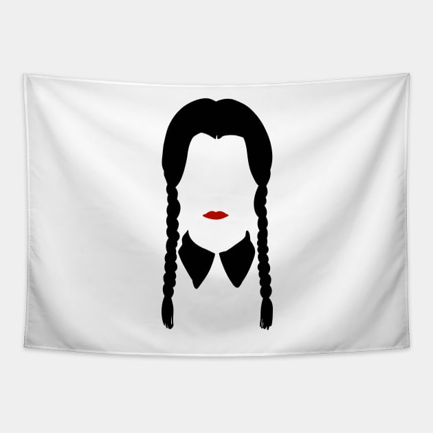 og wednesday addams outline - Wednesday - Tapestry | TeePublic