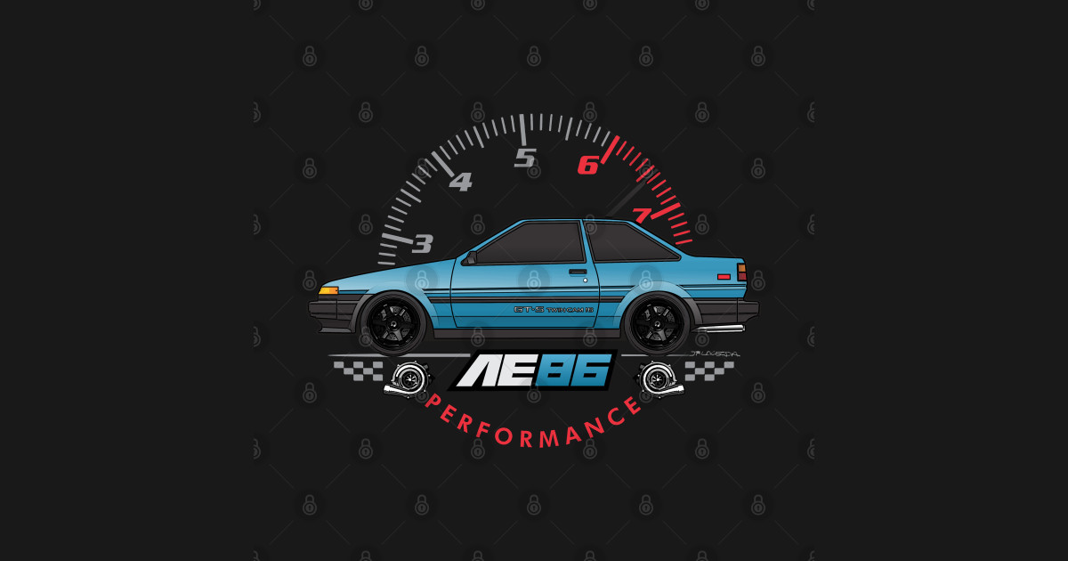 Blue - Ae86 - T-Shirt | TeePublic
