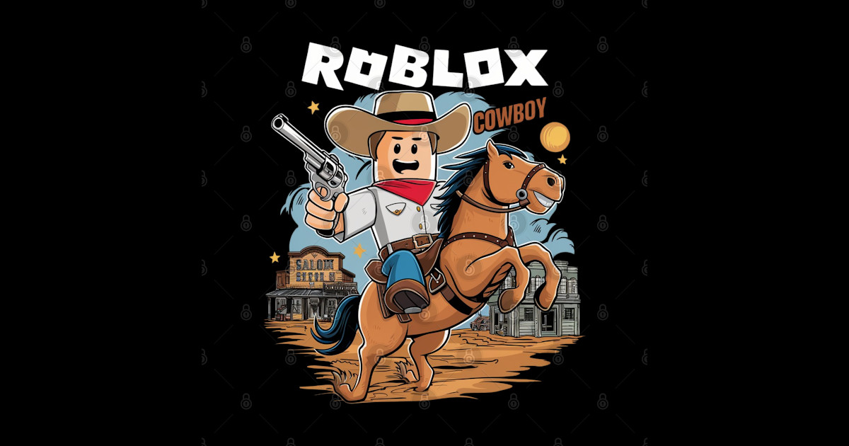 Cowboy Roblox - Boy and Girl - Roblox - Sticker | TeePublic