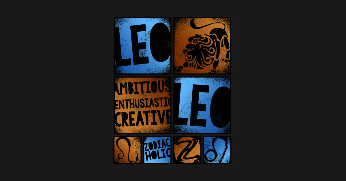 Zodiac LEO Graffiti Box Series - Zodiac Design - T-Shirt | TeePublic