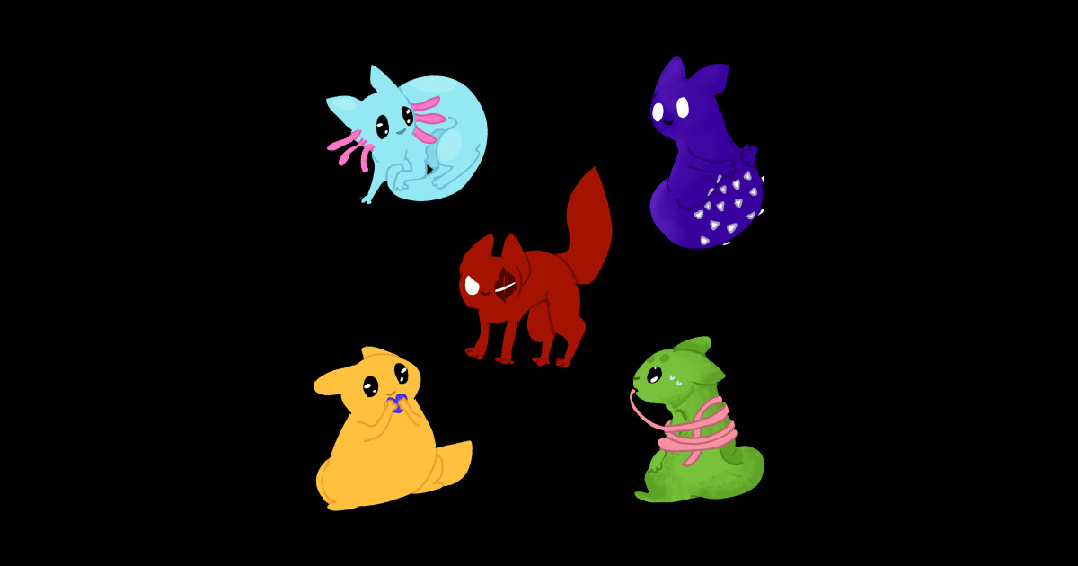 Rain World Downpour slugcats - Rain World - Sticker | TeePublic