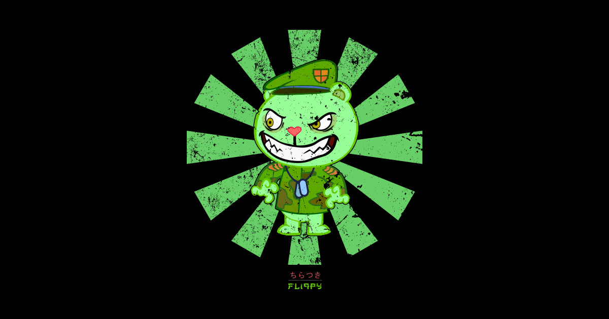 Fliqpy Retro Japanese Flippy Happy Tree Friends - Happy Tree Friends ...