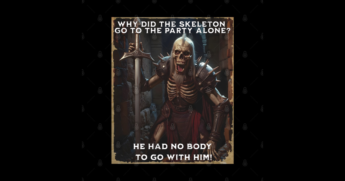 Skeleton Dad Joke Design - Dad Joke - Sticker | TeePublic