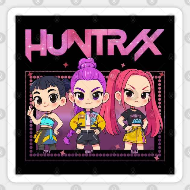 Kpop Demon Hunters Shirt Huntrix Mira Rumi Zoey Chibi Kids M8296 - Kpop ...