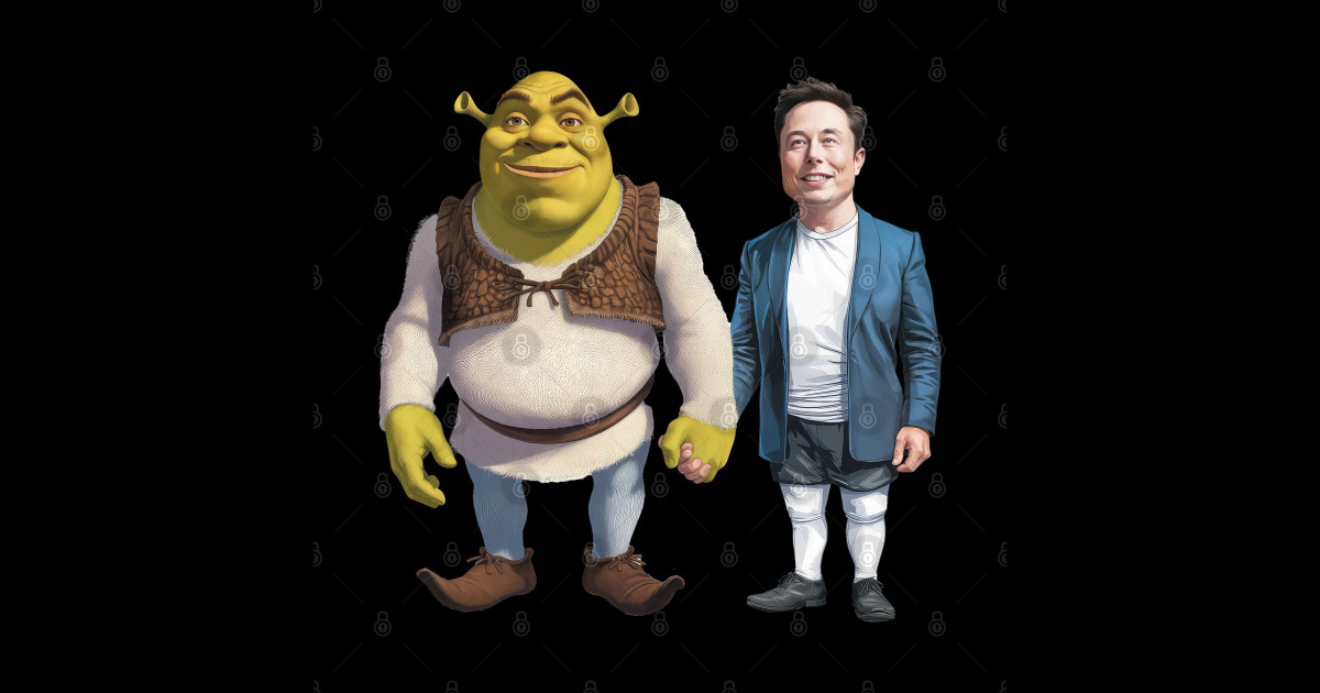 SHREK & MUSK - Shrek - Sticker | TeePublic