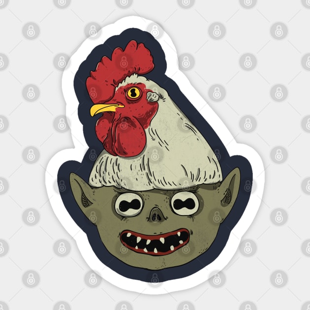 Chicken head v2 - Chicken Lover - Sticker | TeePublic