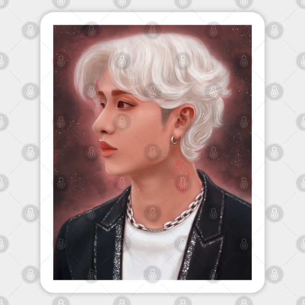 Stray kids Bang Chan , Connected - Skz - Sticker | TeePublic