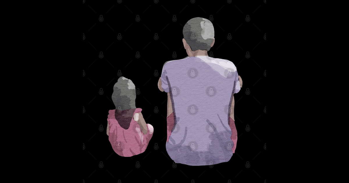 Father Daughter Love in Watercolor - Father Daughter - Sticker | TeePublic