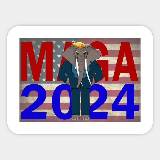 MAGA 2024 - Maga - Sticker | TeePublic