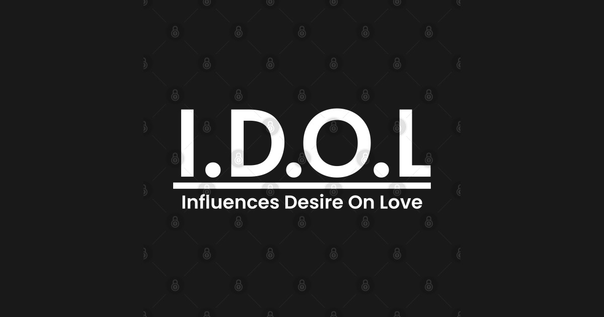 IDOL Meaning Word Art Minimalist Design - Kpop Merch - T-Shirt | TeePublic