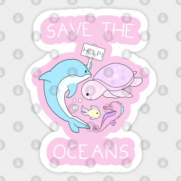 Save The Oceans - Marine Life - Sticker | TeePublic