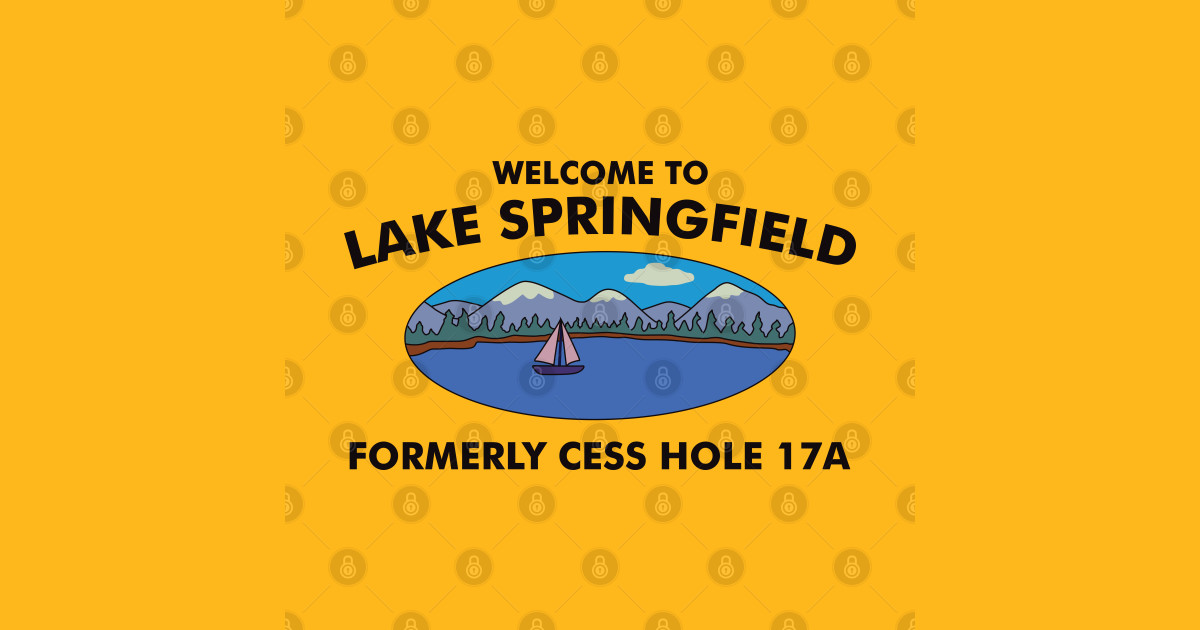 Lake Springfield - Simpsons - T-Shirt | TeePublic