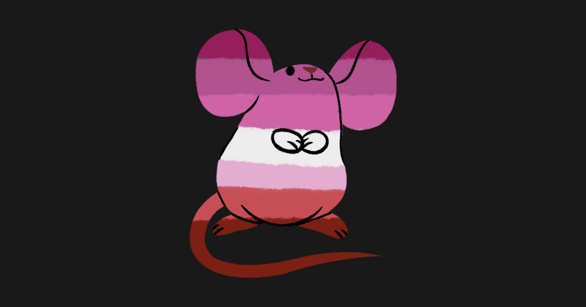 Lesbian Pride Mouse - Lesbian - T-Shirt | TeePublic