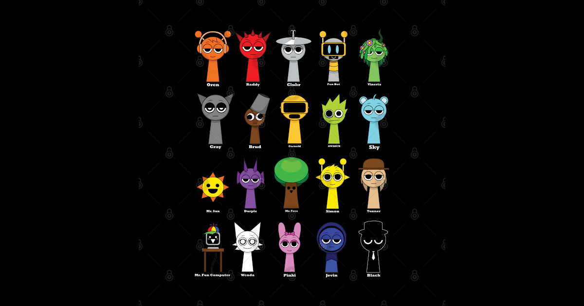 All Sprunki beats family - Sprunki Beats - Sticker | TeePublic