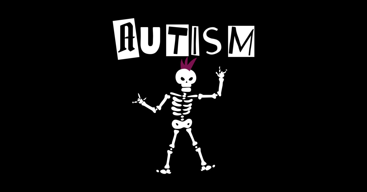 Autism Skeleton Meme - Autism - Sticker | TeePublic