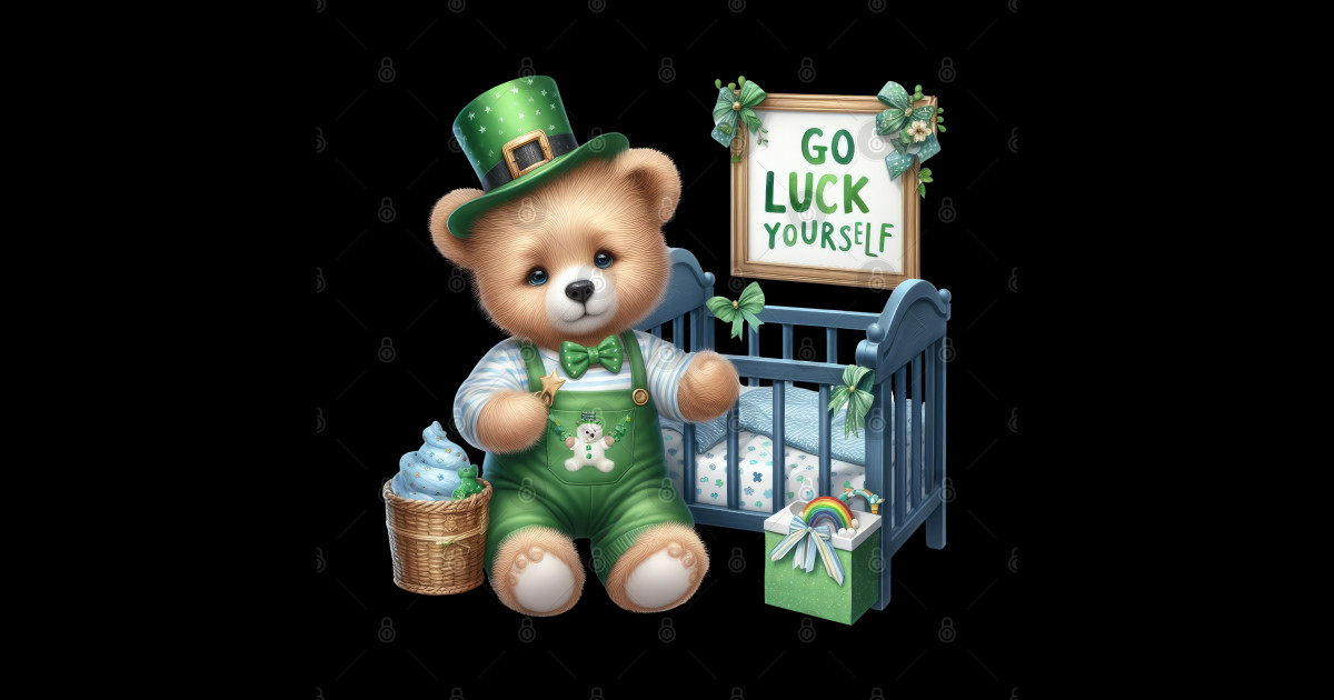St Patricks Day Teddy Bear - St Patricks Day - Sticker | TeePublic