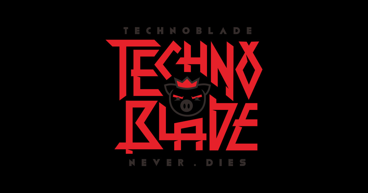 TECHNOBLADE NEVER DIES on light - Technoblade Techno Blade Alexander - Pin | TeePublic