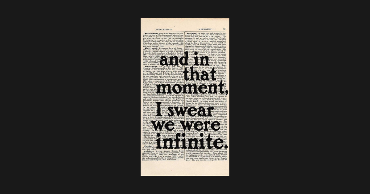 and in that moment, i swear we were infinite - And In That Moment - T ...