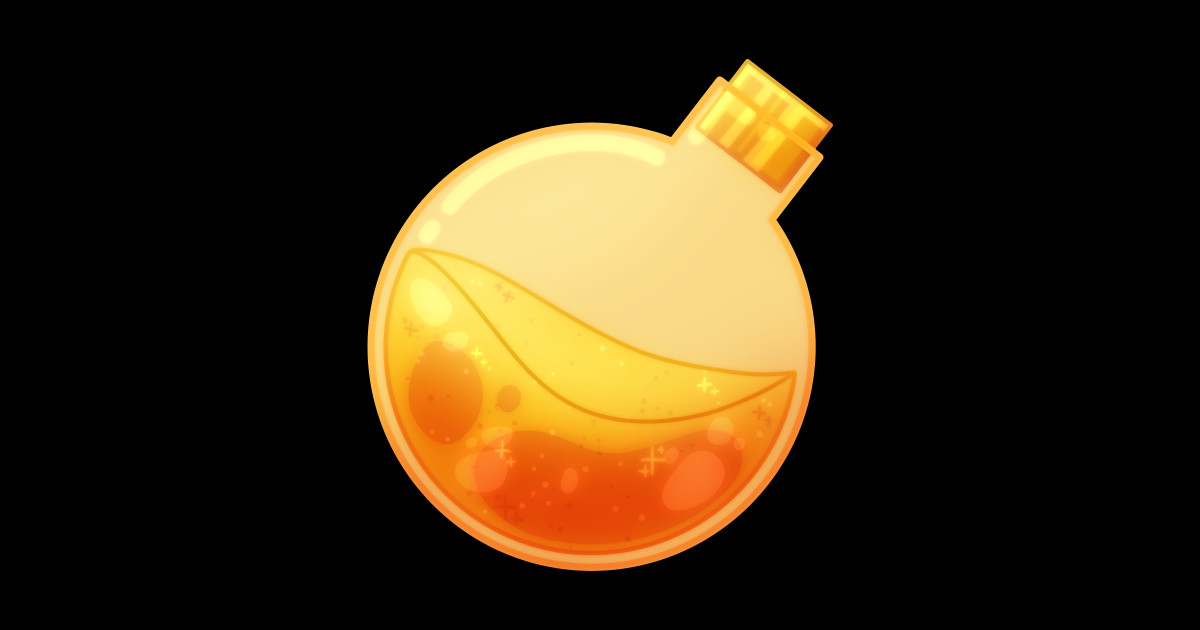 Simple Yellow Potion - Potion Bottle - Sticker | TeePublic