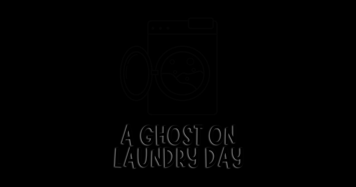 A ghost on laundry day- a funny ghost design - Funny Ghost - Sticker ...