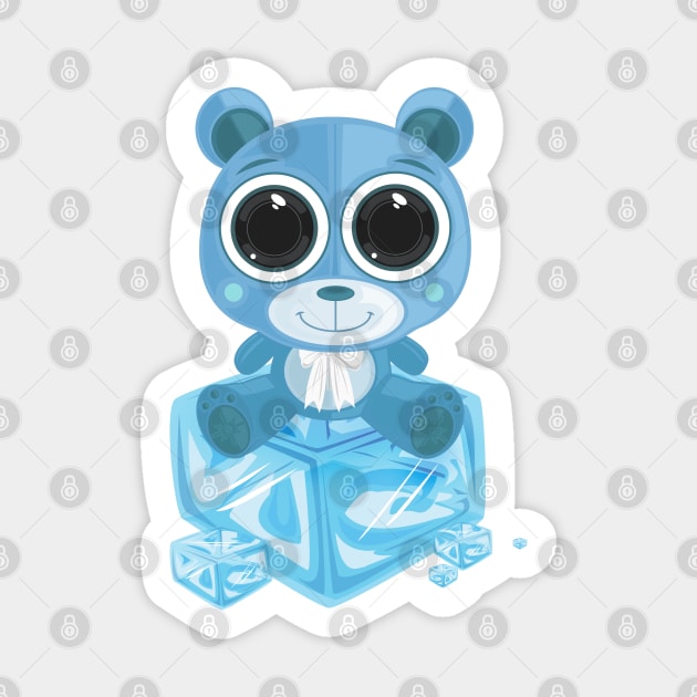 Teddy Bear - Cool Blue - Bear - Sticker | TeePublic