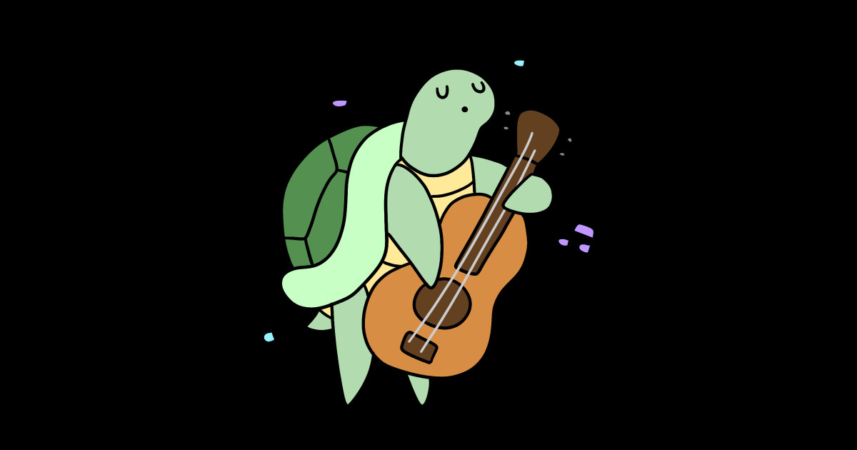 Guitar Turtle - Turtle - Sticker | TeePublic