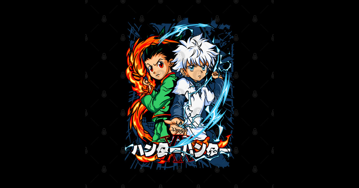 Hunter Duo gon and killua fanart - Hunterxhunter - Sticker | TeePublic