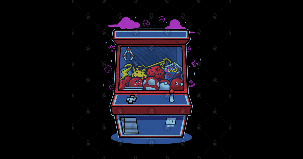 Retro Games Claw Machine - Video Game - Posters and Art Prints | TeePublic