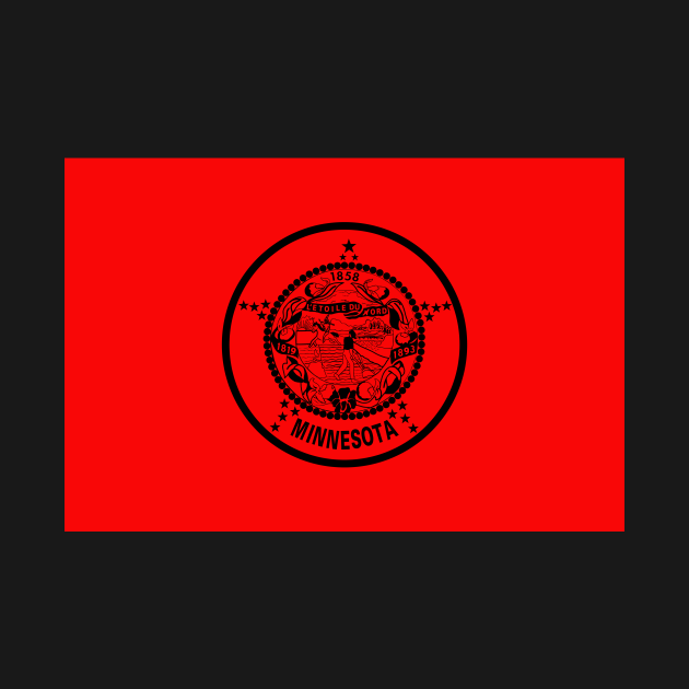 Red and Black Leftist Flag of Minnesota - Communist Symbol - Flag - T ...