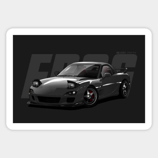 Mazda RX-7 FD (grey) - Rx7 Fd - Sticker | TeePublic