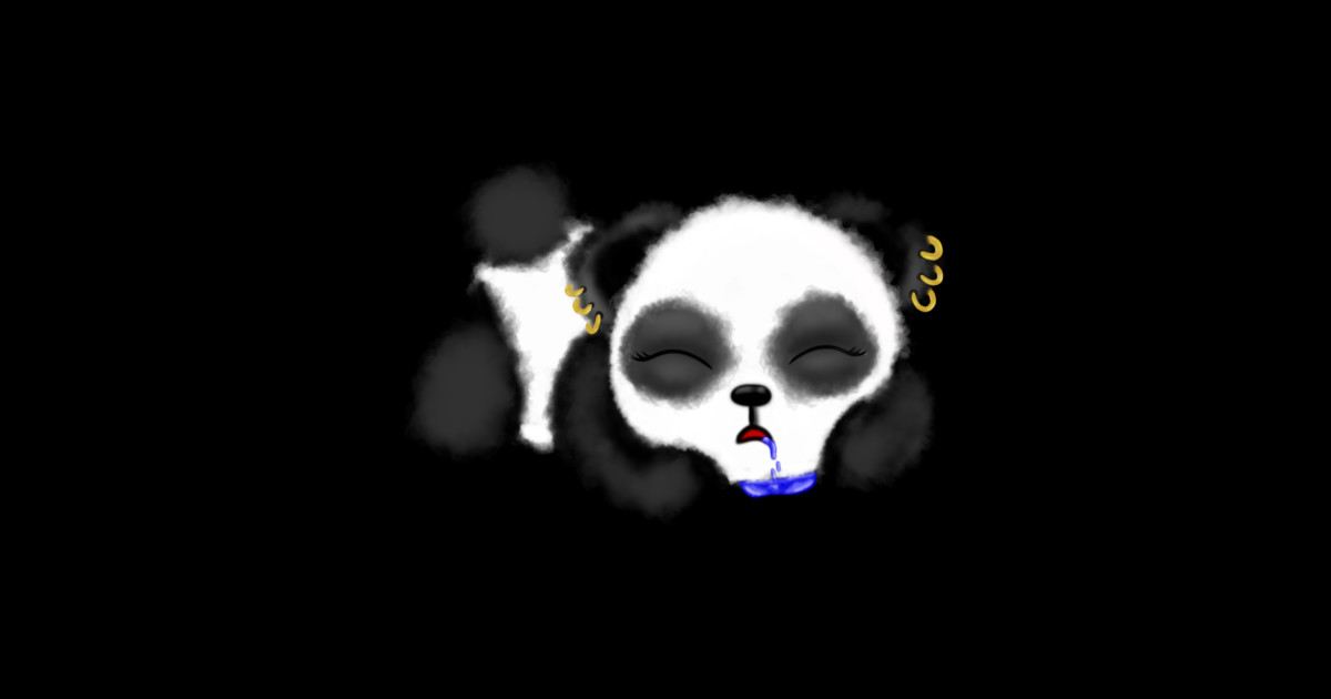 Sleepy Goth Panda - Goth - Sticker | TeePublic