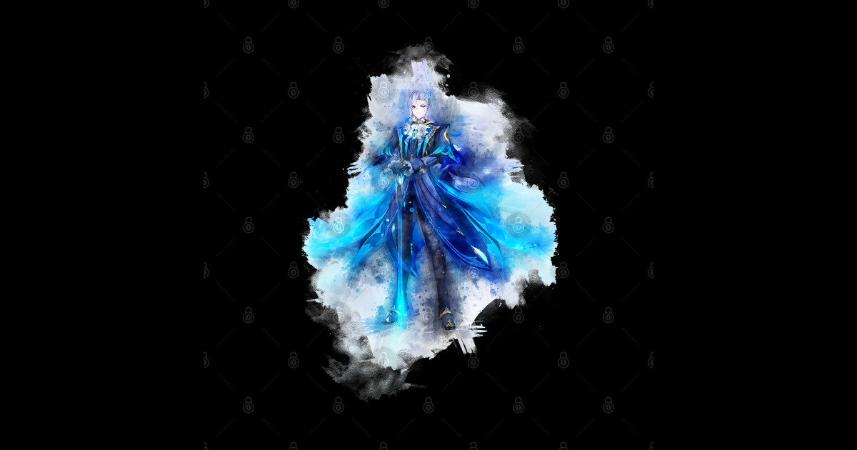 Neuvillette - Genshin Impact (Watercolor) - Neuvillette - Posters and ...