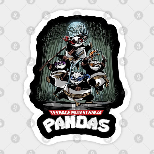 Teenage Mutant Ninja Pandas - Pandas - Sticker | TeePublic
