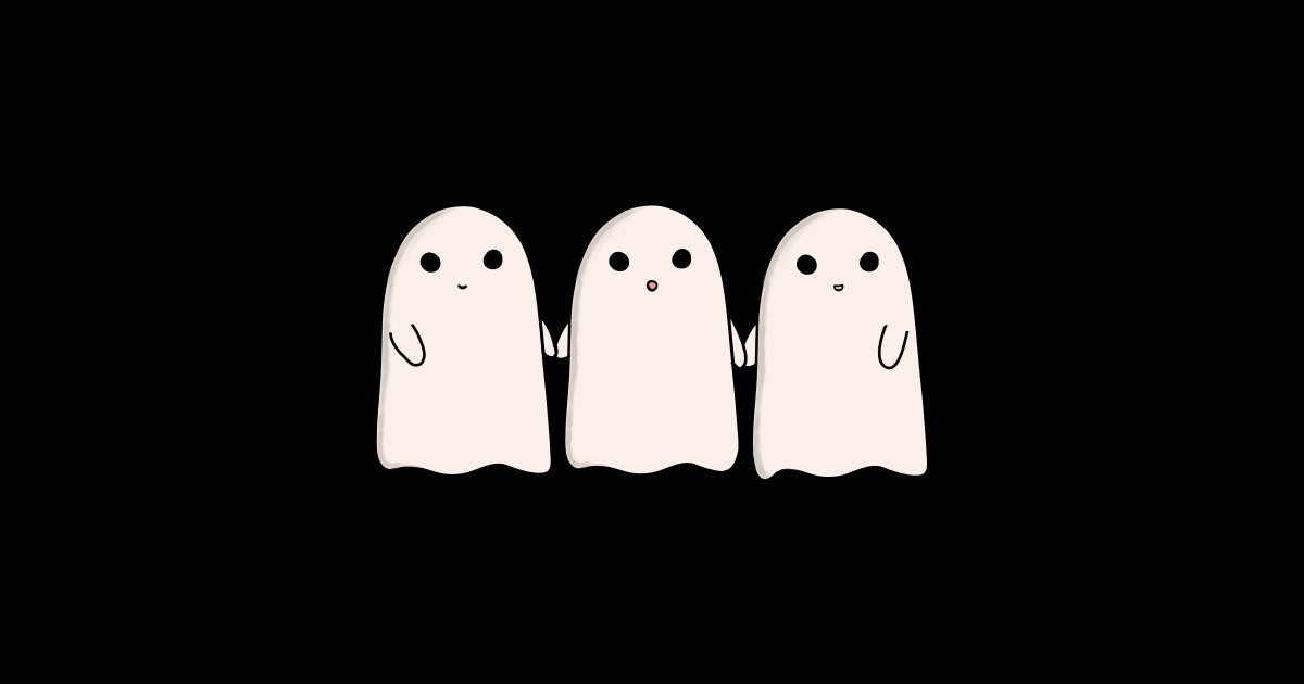 Cute Ghost Friends - Cute Ghosts - Sticker | TeePublic