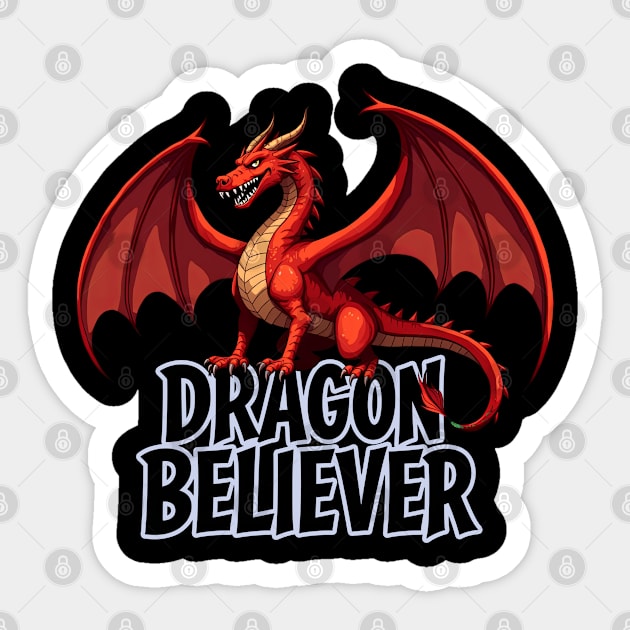 Big Tail Dragon - Dragon Cirkle - Sticker | TeePublic
