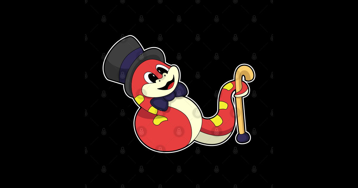 Snake as Groom with Hat - Snakes - Sticker | TeePublic
