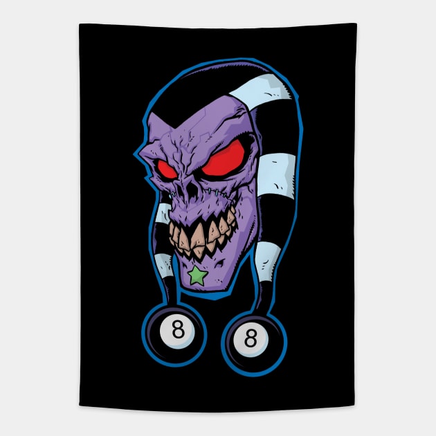 8 ball jester - Skull - Tapestry | TeePublic