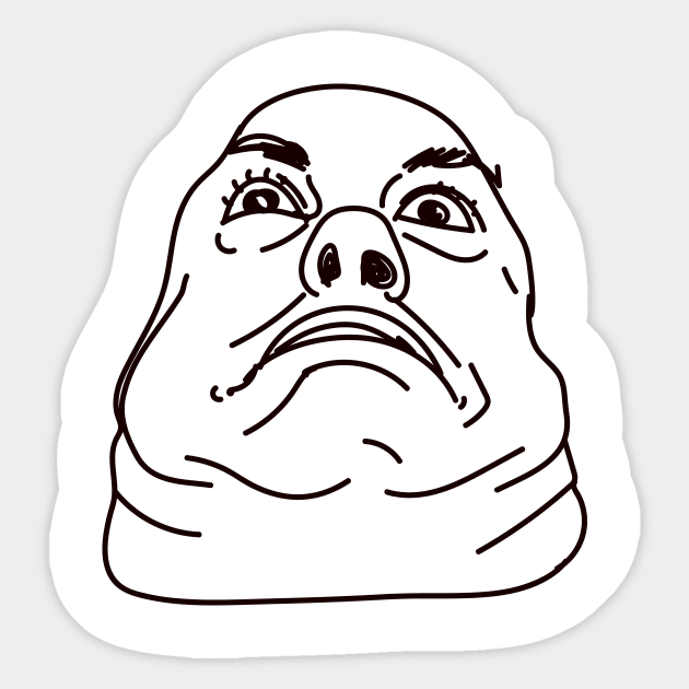 Double Chin Funny Face Meme - Double Chin - Sticker | TeePublic