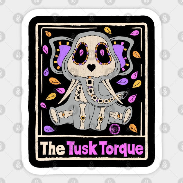 The Tusk Torque - Tarot Card - Sticker | TeePublic