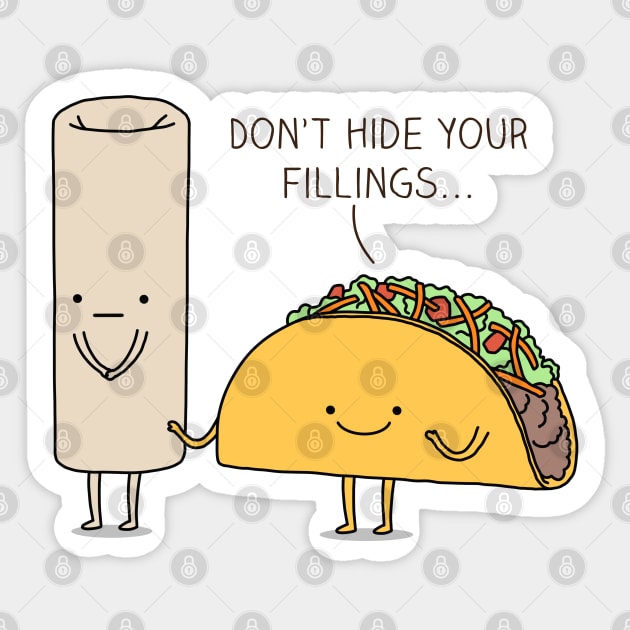 Burrito or Taco? - Pun - Sticker | TeePublic