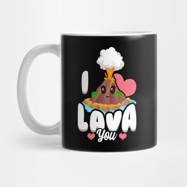 Funny I Lava You Volcano Valentine's Day Pun - I Lava You - Mug | TeePublic