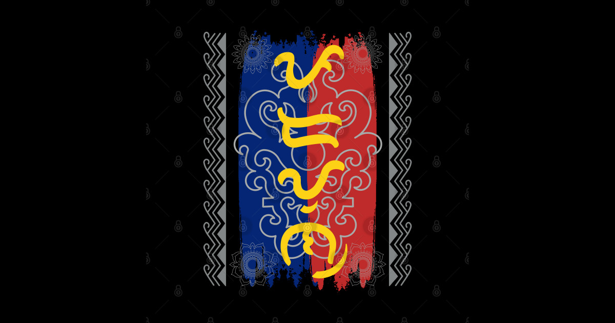 Philippine Flag / Baybayin word Padayon (to Continue) - Baybayin ...