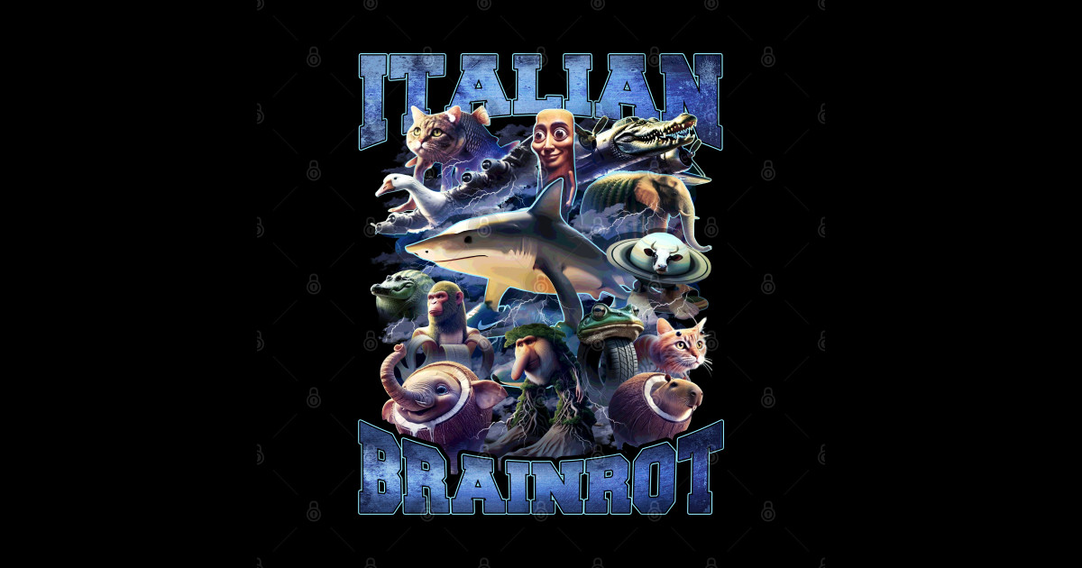 italian brainrot plus 2025 vintage - Italian Brainrot - Sticker | TeePublic